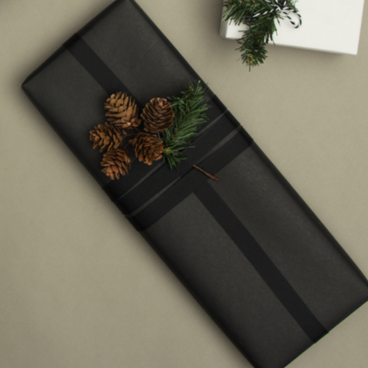 Plain Christmas Black Wrapping Paper 10m Roll - (Matt) Gift Wrap ...