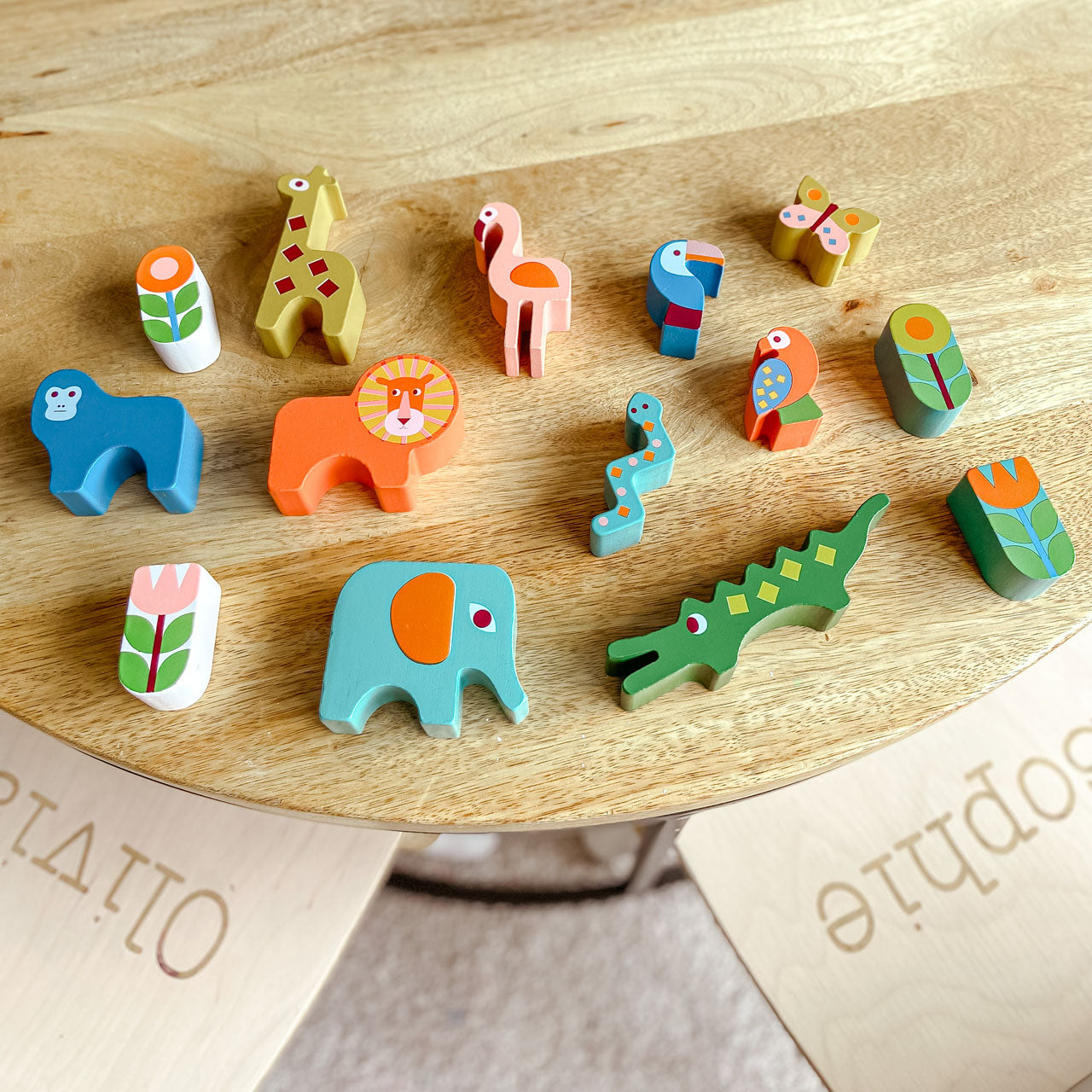 Stacking Wooden Animals Game - Educational Toddler Toys – BurrowandNest