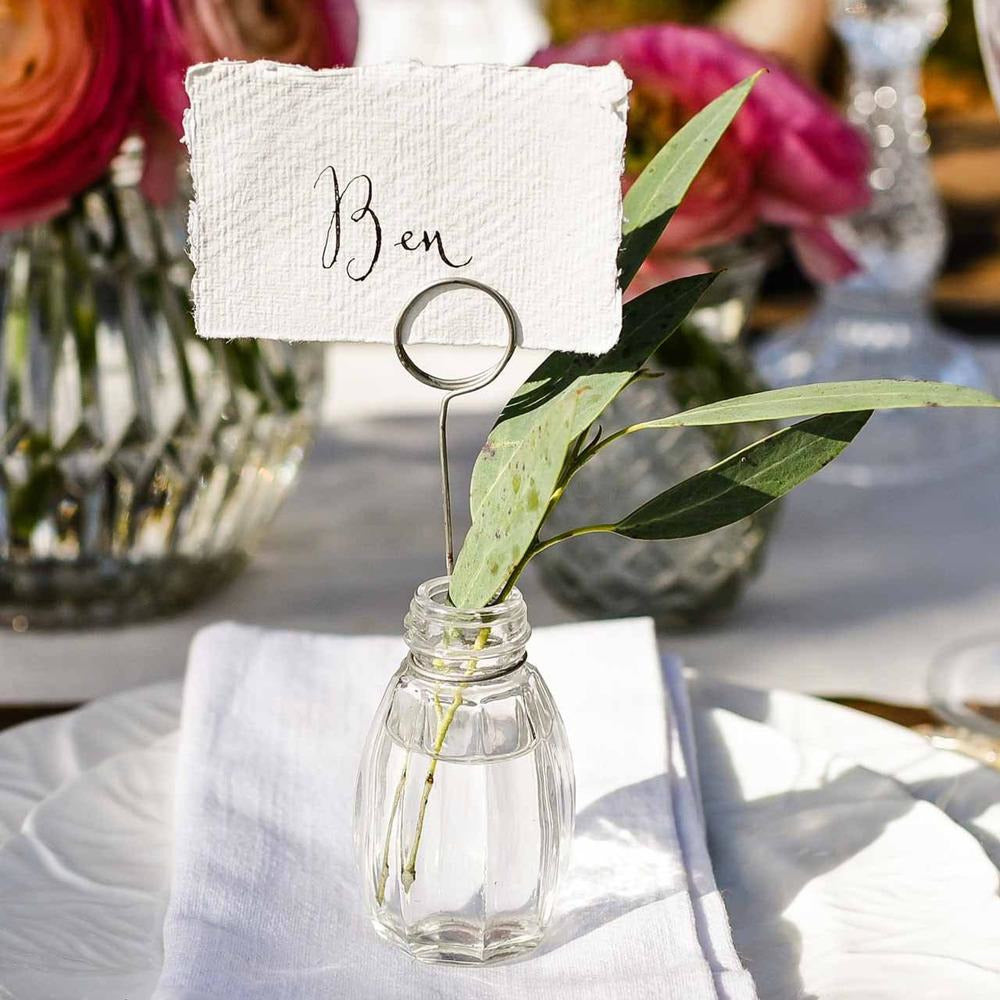 Glass Bud Vase Name Card Holders - Set Of 4 – BurrowandNest