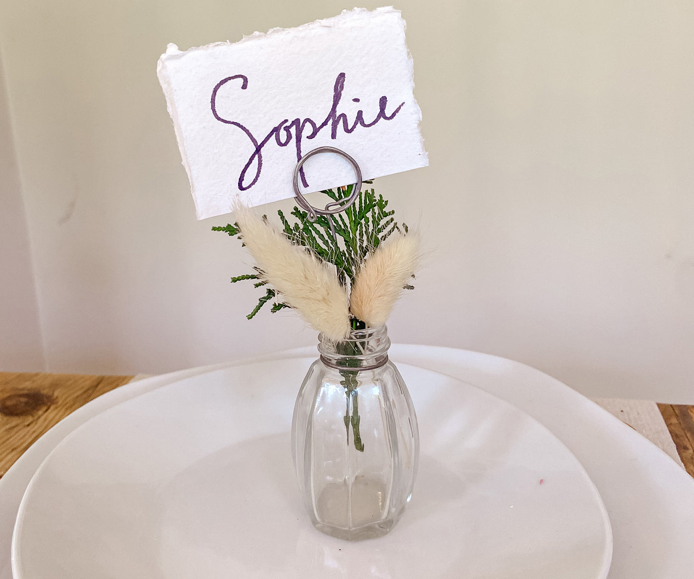 Glass Bud Vase Name Card Holders - Set Of 4 – BurrowandNest