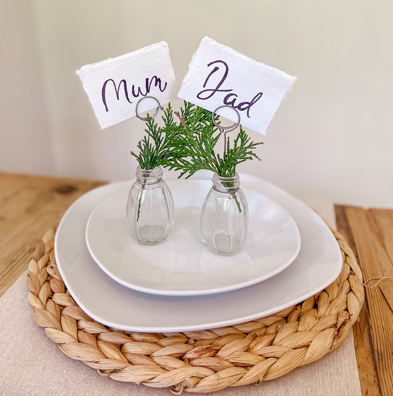 Glass Bud Vase Name Card Holders - Set Of 4 – BurrowandNest