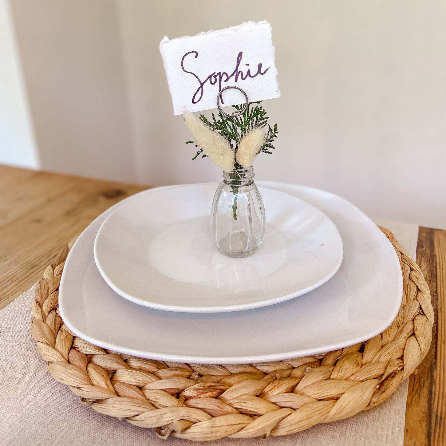 Glass Bud Vase Name Card Holders - Set Of 4 – BurrowandNest